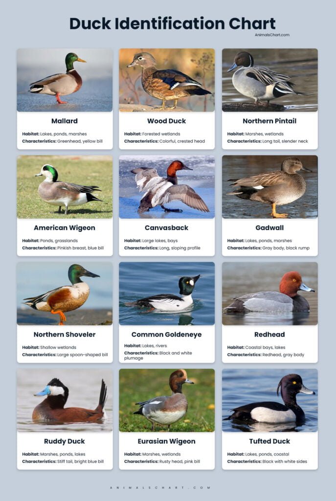 Duck Identification Chart | Male & Female Baby Duck Species Id