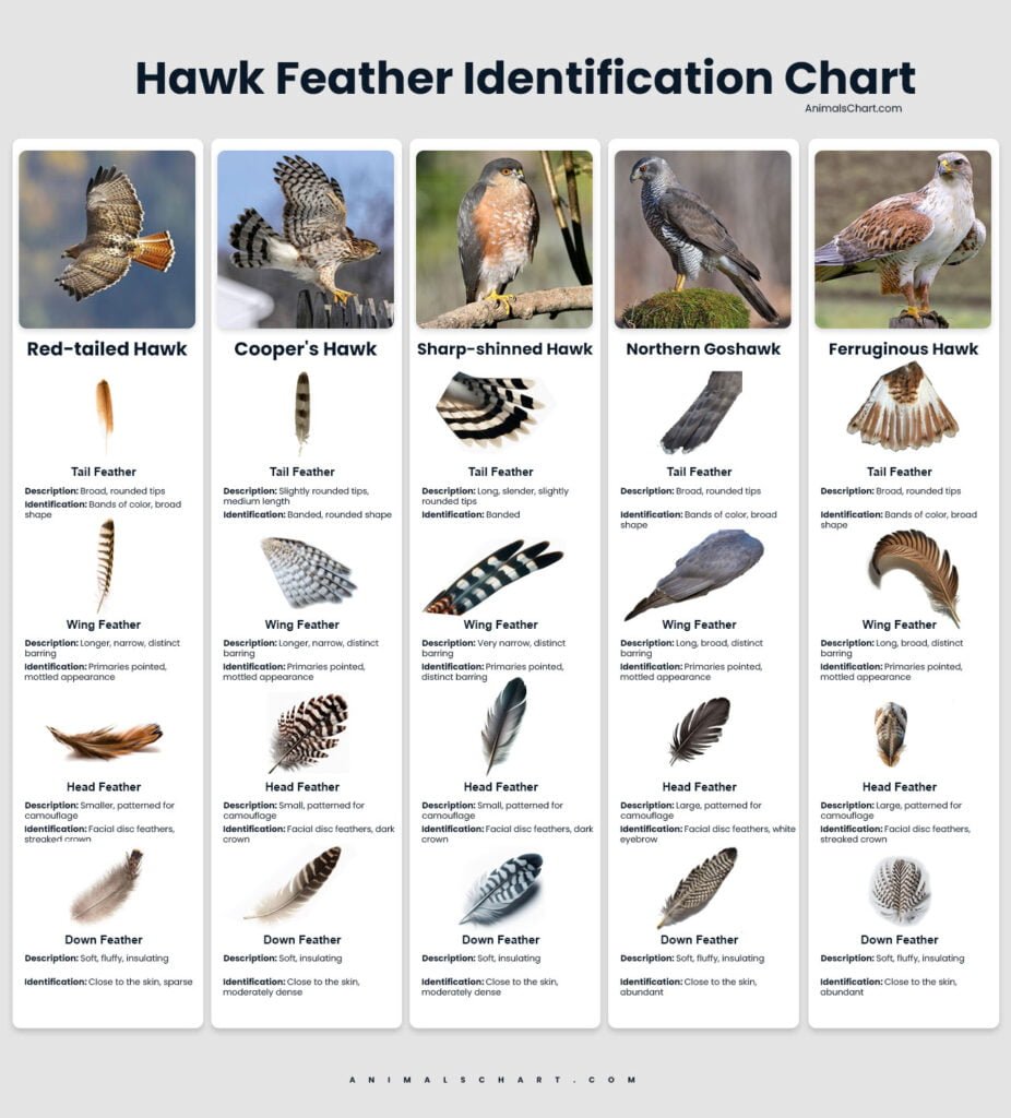 Hawk Feather Identification Chart - Recognize Different Hawk Feathers